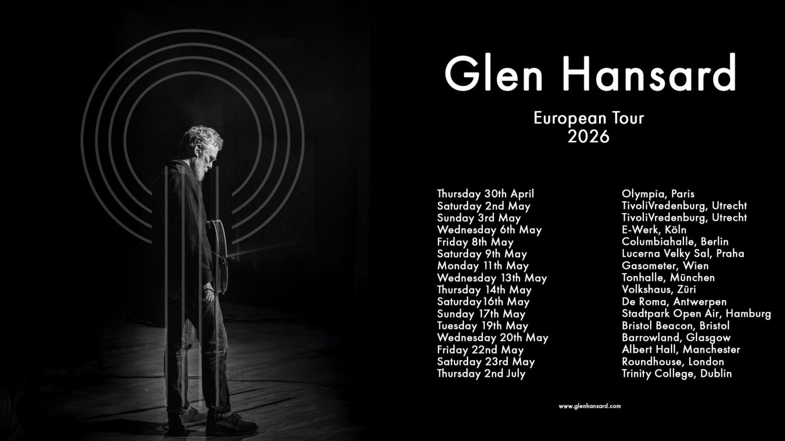 Glen Hansard announces live albums and European Tour - The Hidden Track